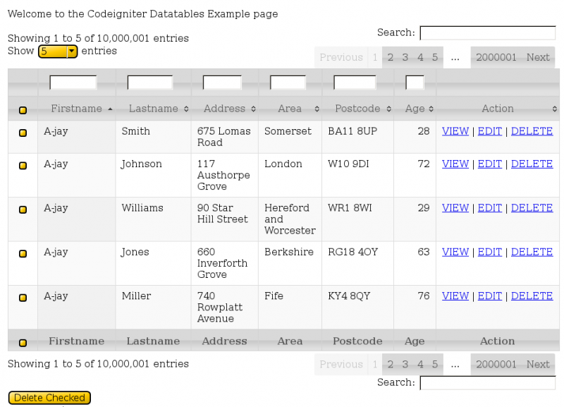 DataTables Library Example Application In Codeigniter Mac PC Zone DataTables Library Example Application In Codeigniter Mac PC Zone